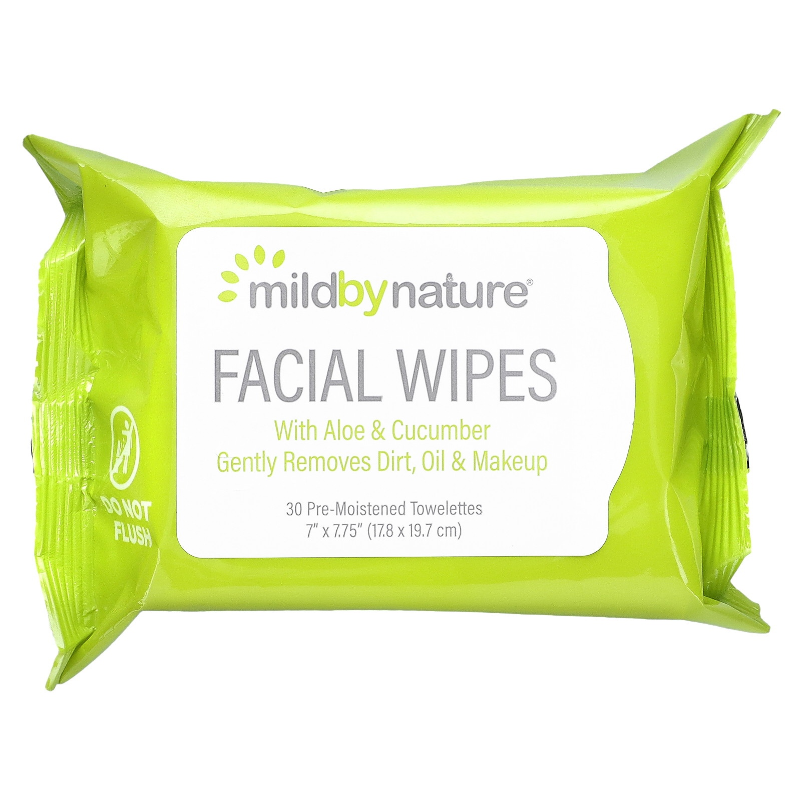 Mild By Nature, Aloe & Cucumber Facial Wipes, Biodegradable, 30 Pre ...