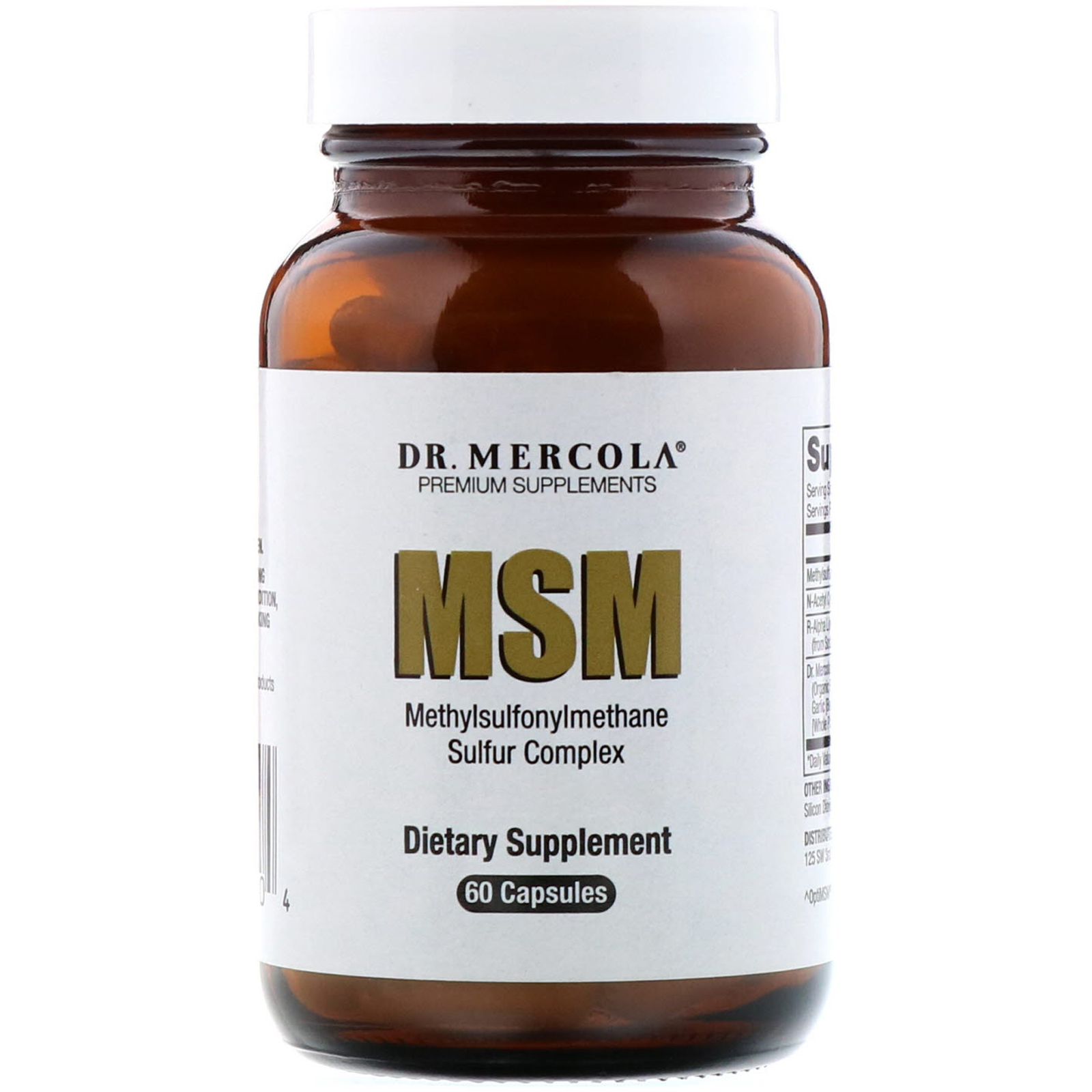 Dr. Mercola, MSM, Methylsulfonylmethane Sulfur Complex, 60 Capsules ...