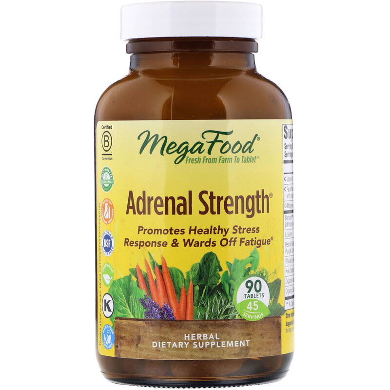 MegaFood, Adrenal Strength, 90 Tablets - iHerb