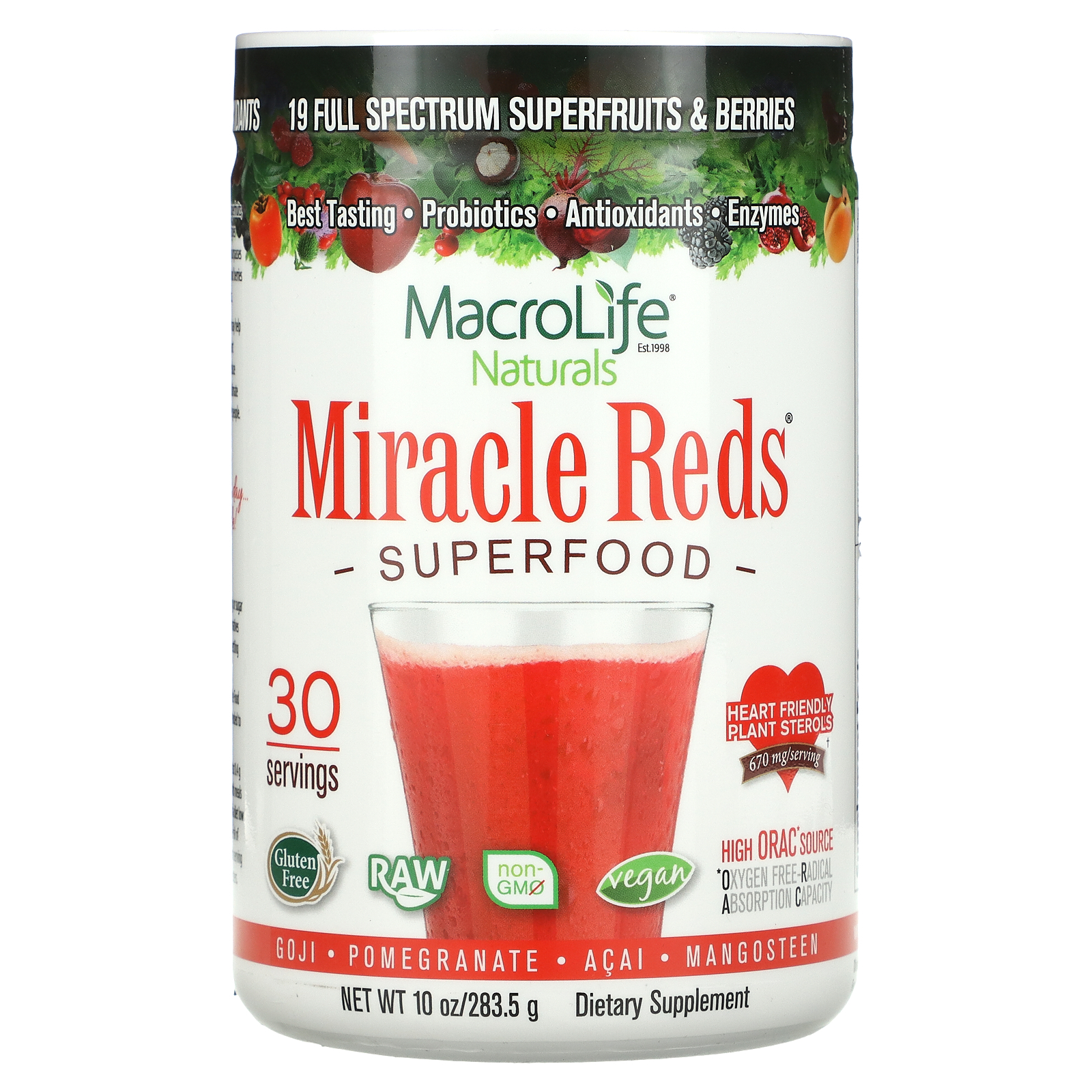 Macrolife Naturals, Miracle Reds, Superfood, Goji-Pomegranate-Acai ...