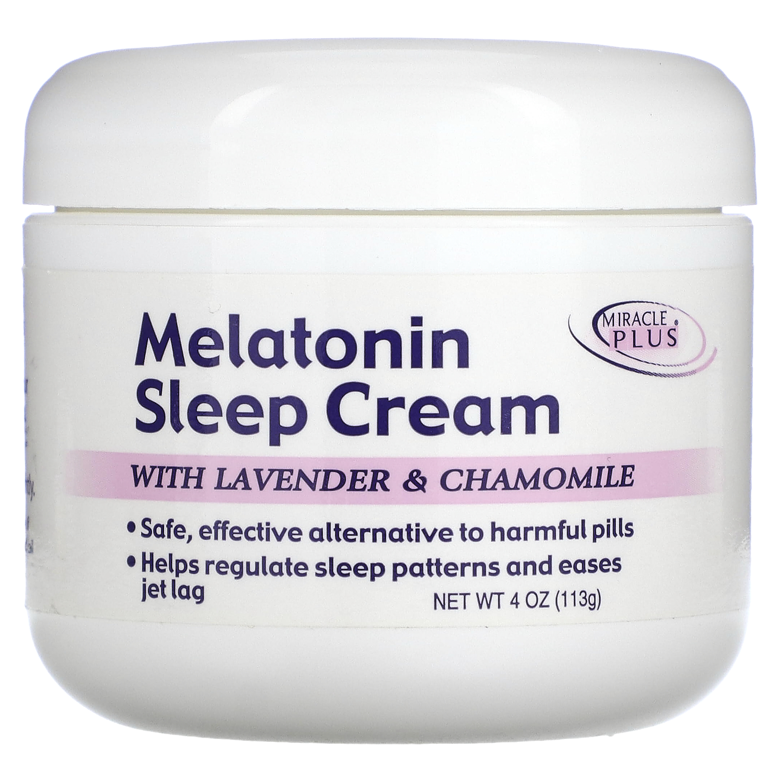 Miracle Plus, Melatonin Sleep Cream, With Lavender & Chamomile, 4 oz ...