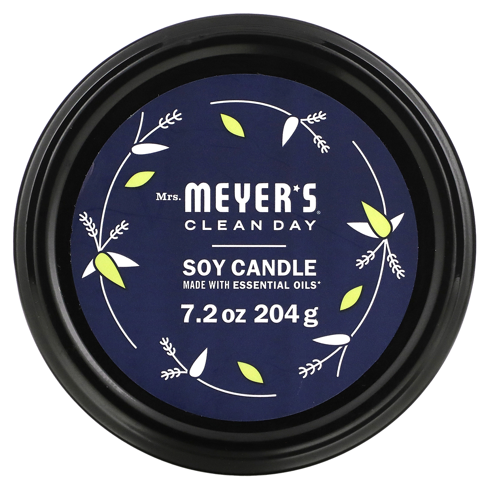 Mrs. Meyers Clean Day, Scented Soy Candle, 레몬 버베나 향, 204g(7.2oz)