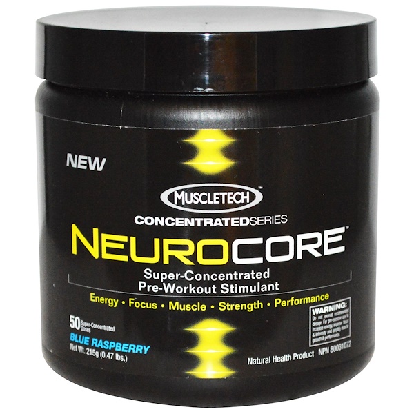 Muscletech, NeuroCore, Super-Concentrated Pre-Workout Stimulant, Blue ...