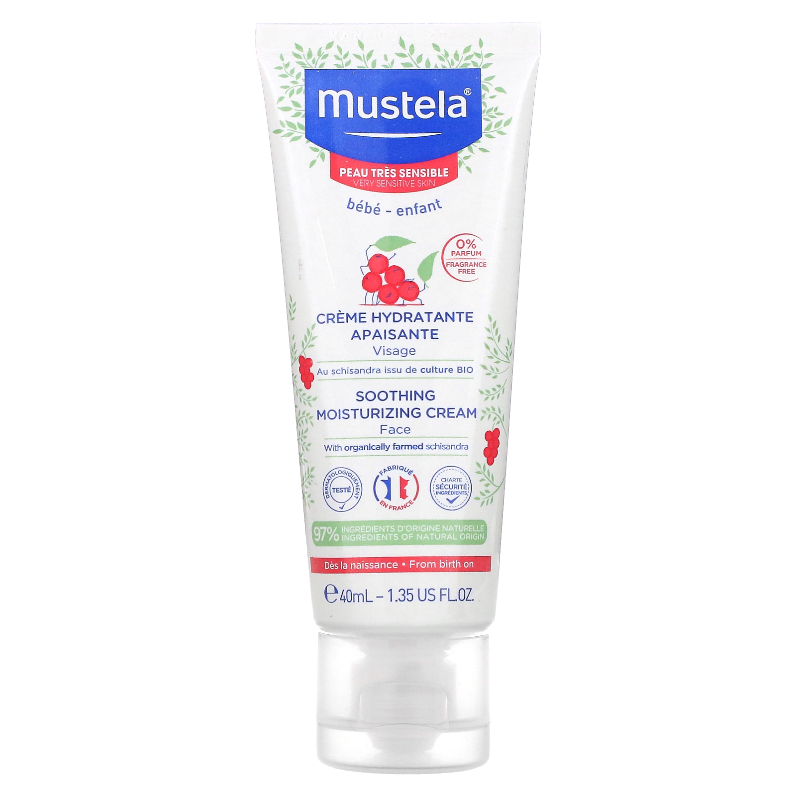 Mustela, Soothing Moisturizing Face Cream with Schisandra, Fragrance ...