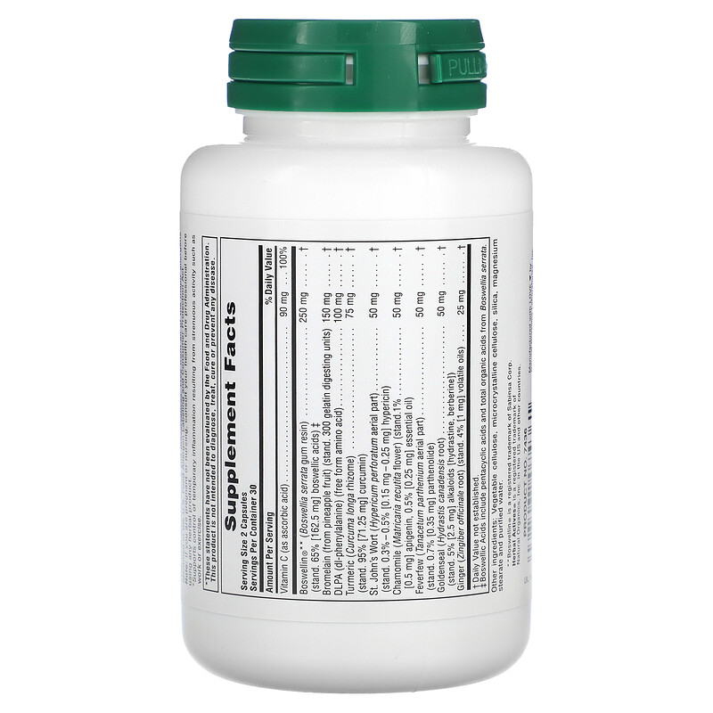 NaturesPlus, Herbal Actives, InflamActin, 60 Vegan Capsules