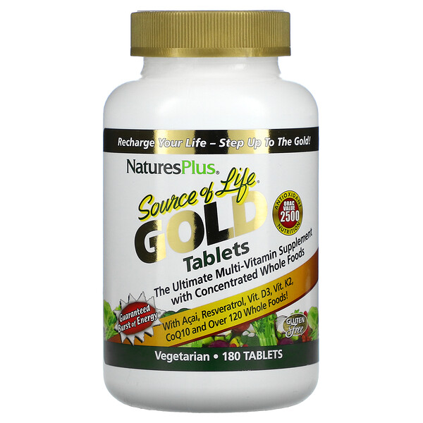 NaturesPlus, Source Of Life Gold Tablets, Ultimate Multi-Vitamin ...