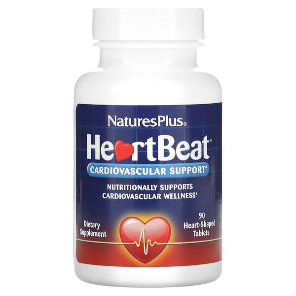 NaturesPlus, HeartBeat, Cardiovascular Support, 90 Heart-Shaped Tablets