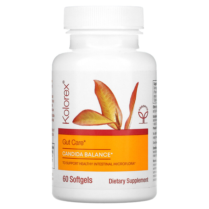 Kolorex, Gut Care, Candida Balance, 60 Softgels