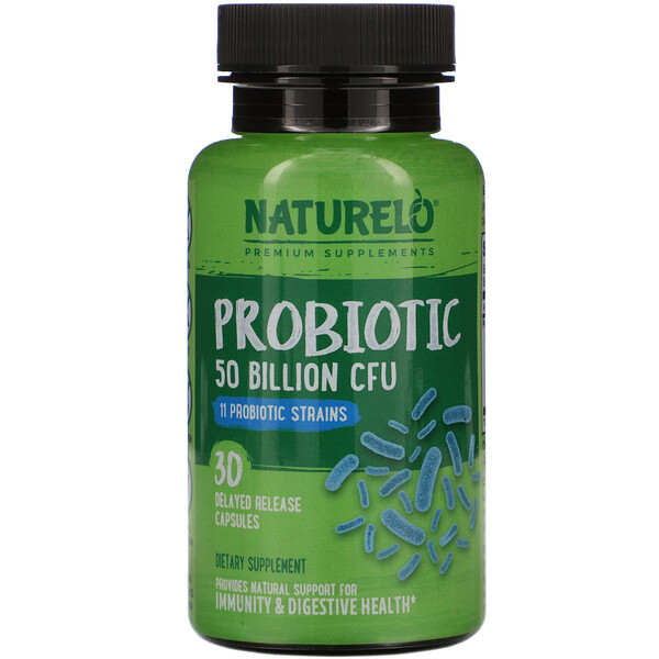 NATURELO, Probiotic, 50 Billion CFU, 30 Delayed Release Capsules - iHerb