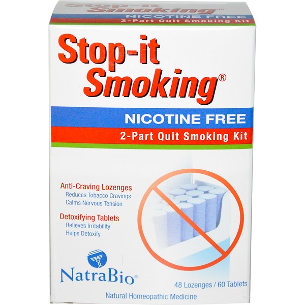 NatraBio, Stop-it Smoking, 2-Part Quit Smoking Kit, Nicotine Free, 48 ...