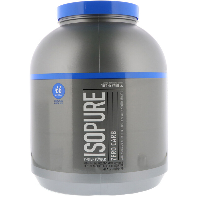 Isopure, Zero Carb, Protein Powder, Creamy Vanilla, 4.5 lb (2,04 kg ...