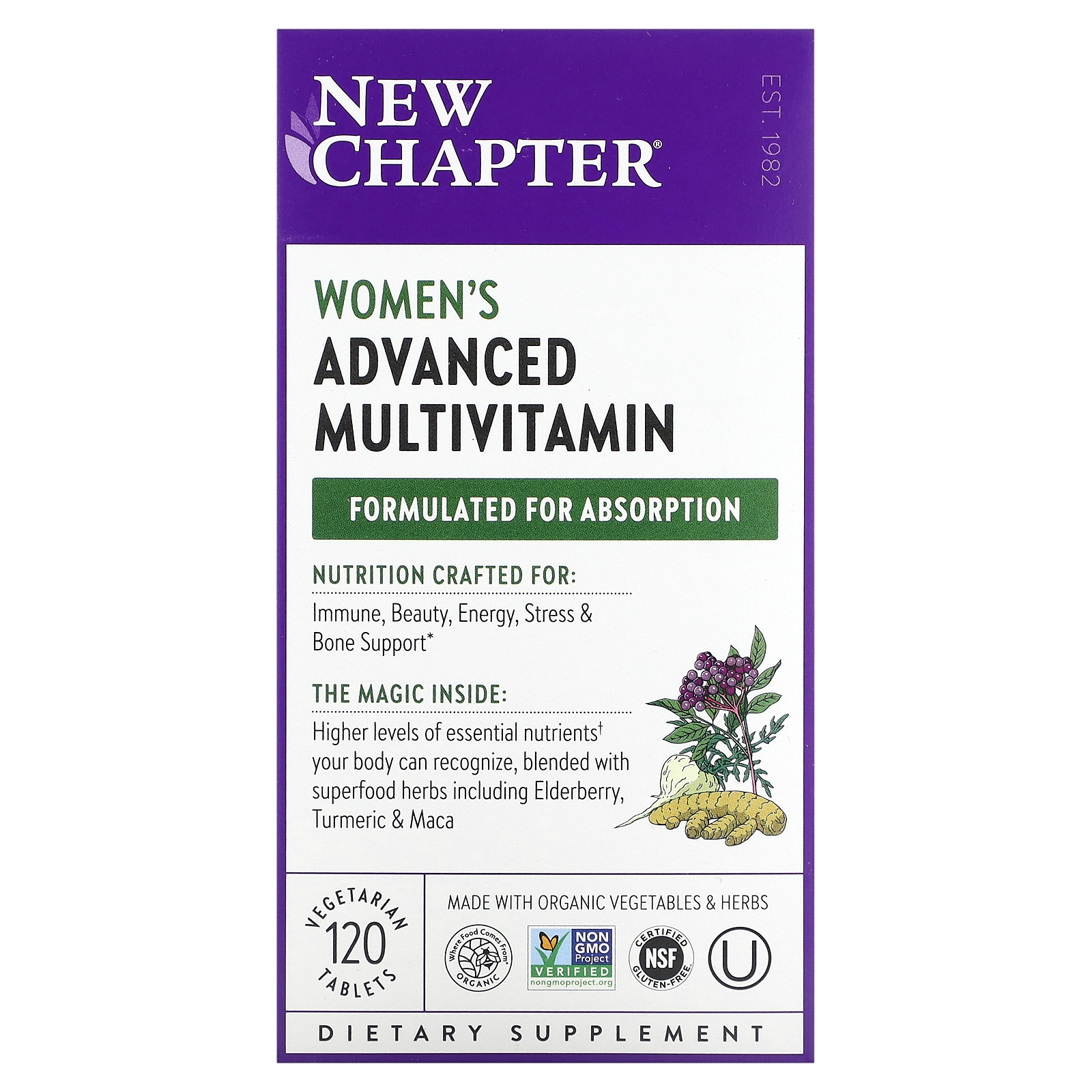 New Chapter, Women's Advanced Multivitamin, 120 Vegetarian Tablets
