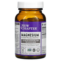 New Chapter, Magnesium + Ashwagandha, 60 Vegan Tablets