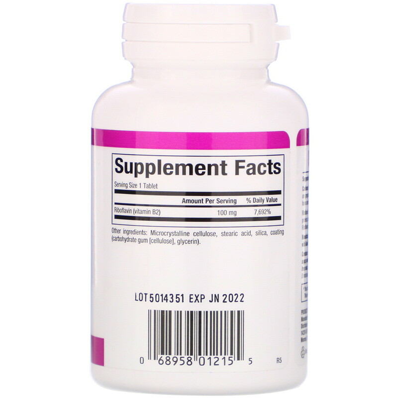Natural Factors, Vitamin B2, Riboflavin, 100 mg, 90 Tablets - iHerb