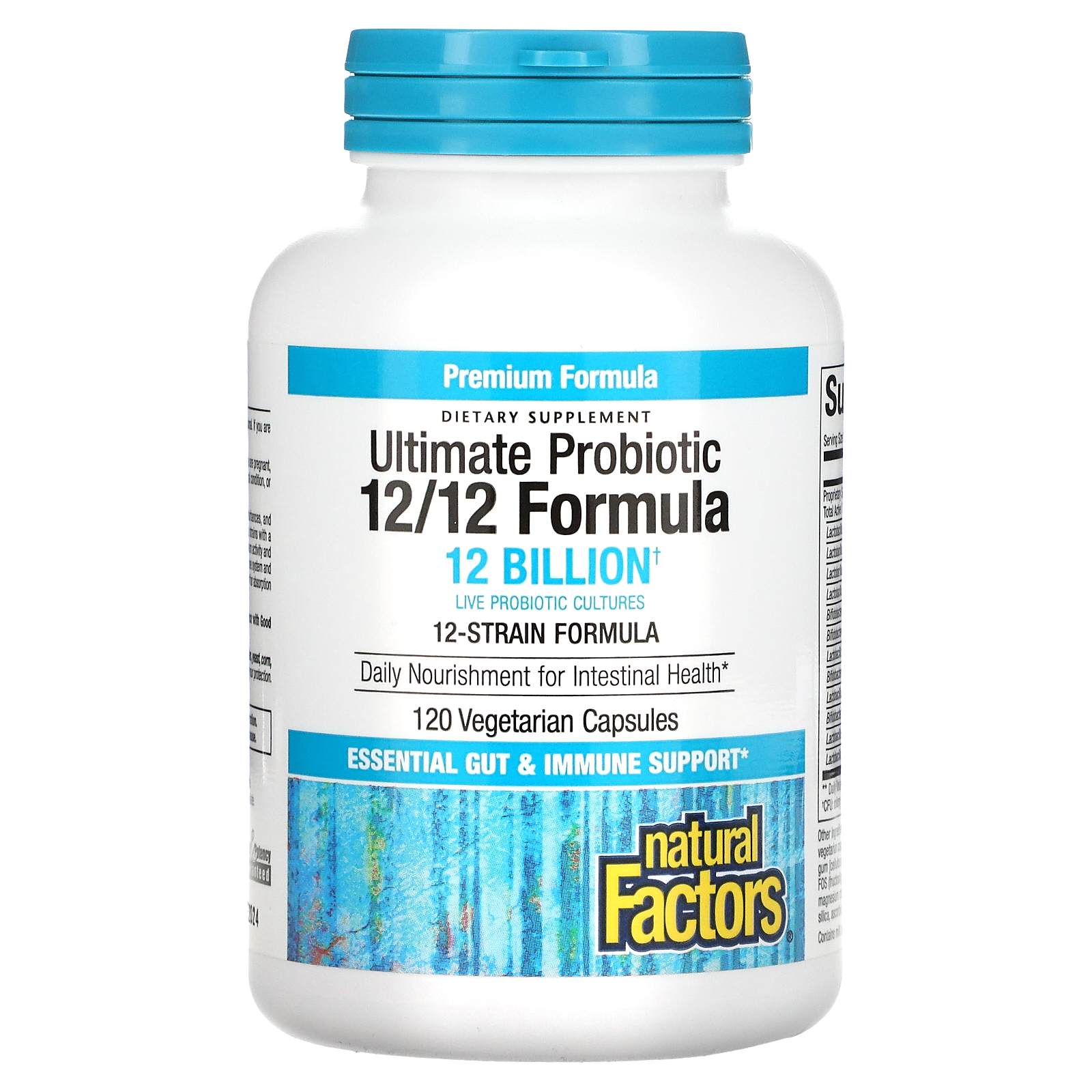Natural Factors, Ultimate Probiotic, 12/12 Formula, 12 Billion CFU, 120 ...