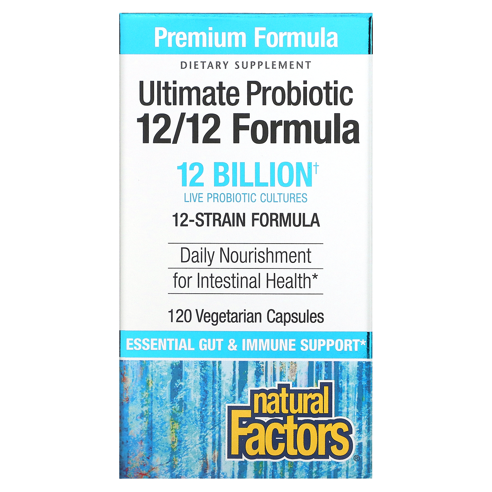 Natural Factors, Ultimate Probiotic, 12/12 Formula, 12 Billion CFU, 120 ...
