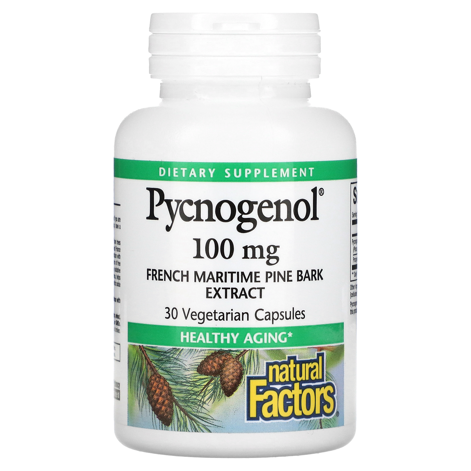 Natural Factors, Pycnogenol, 100 mg, 30 Vegetarian Capsules