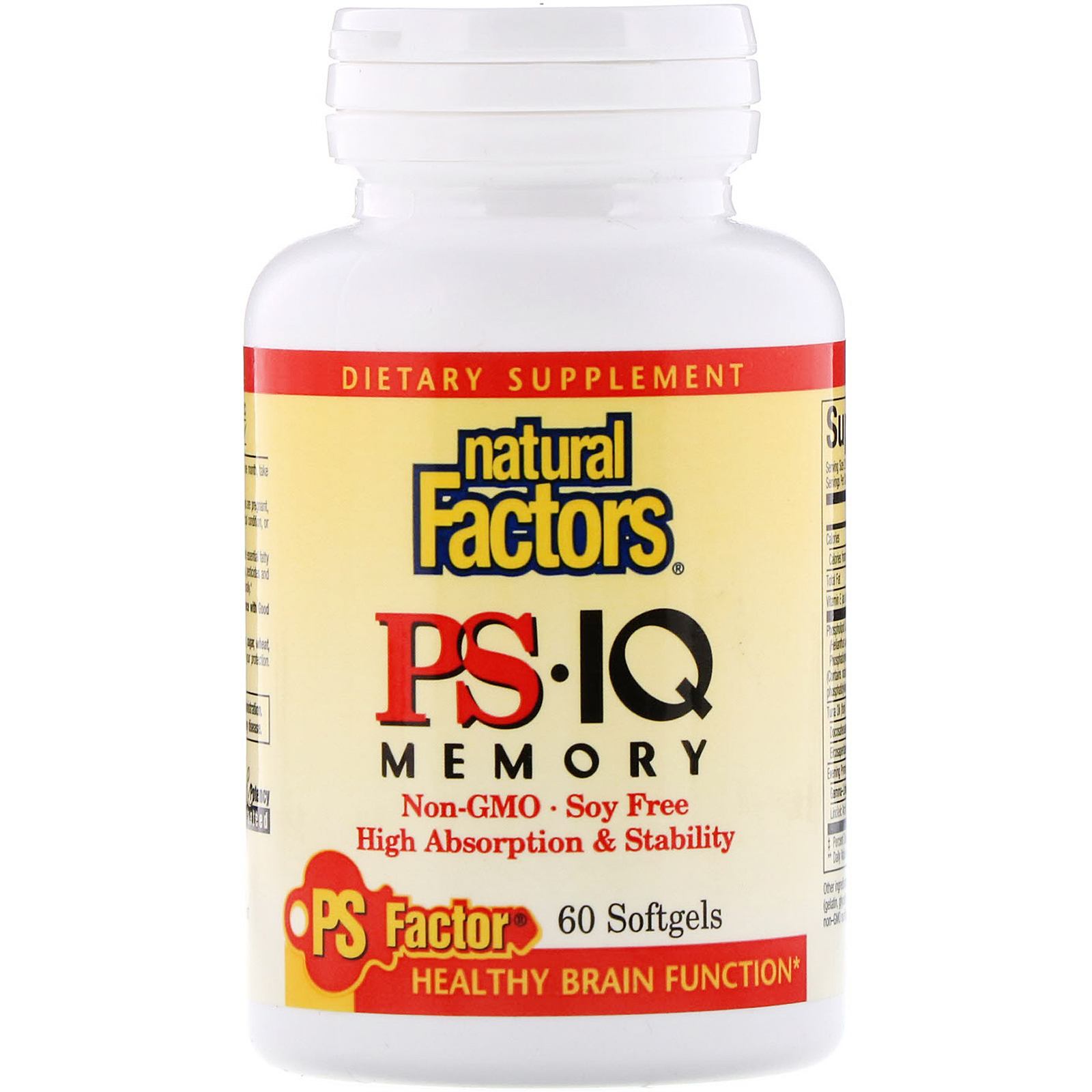 Natural Factors, PS - IQ Memory, 60 Softgels - iHerb