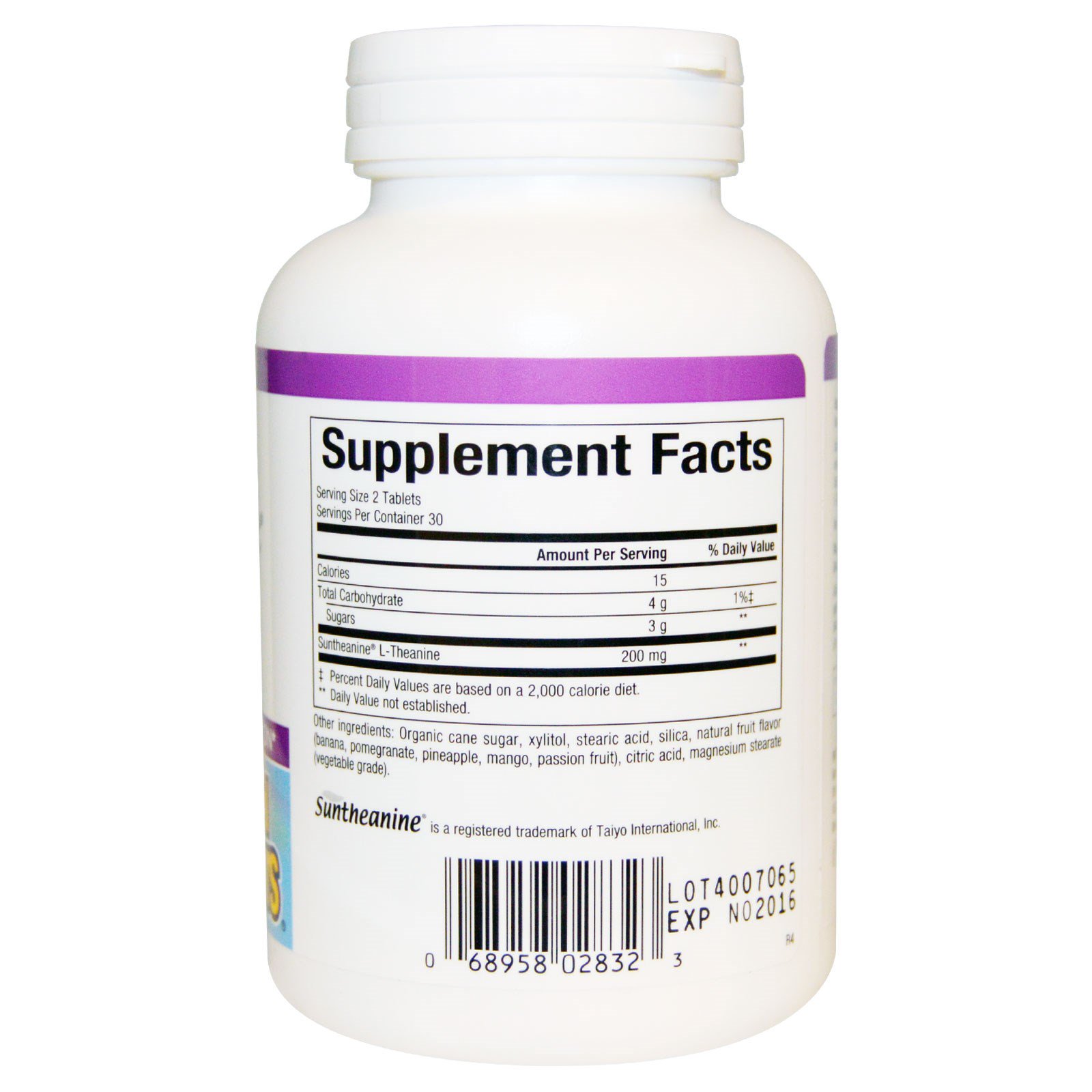 Natural Factors, Stress-Relax, Suntheanine, L-Theanine, 100 mg, 60 ...