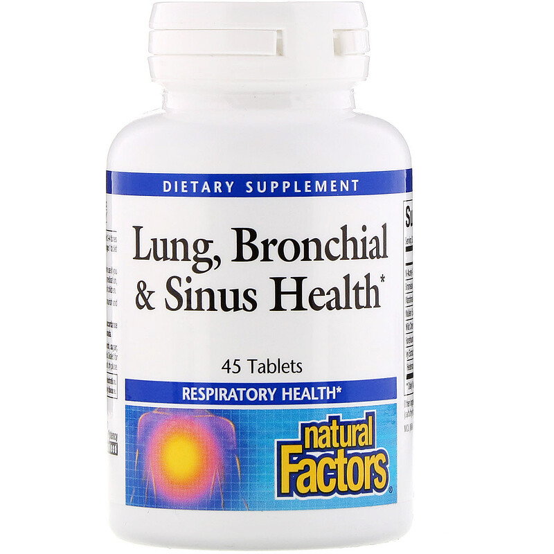 Natural Factors, Lung, Bronchial & Sinus Health, 45 Tablets - iHerb.com
