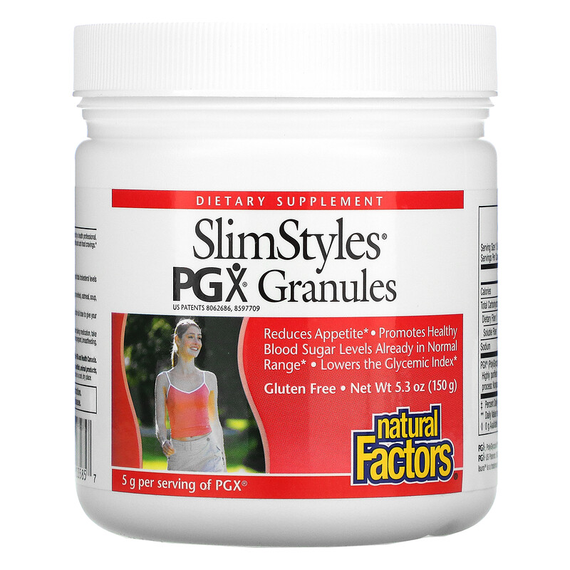 Natural Factors, SlimStyles, PGX Granules, Unflavored, 5.3 oz (150 g ...