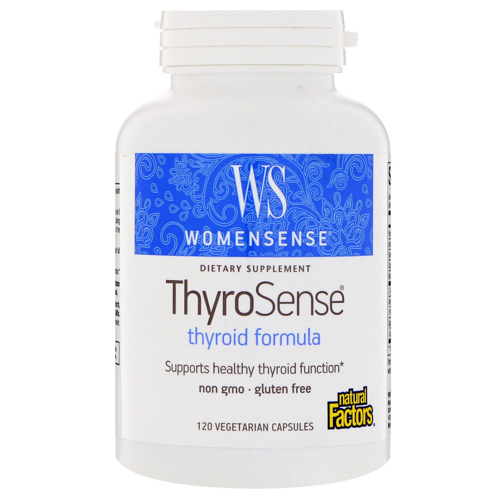 Natural Factors, WomenSense, ThyroSense, Thyroid Formula, 120 ...