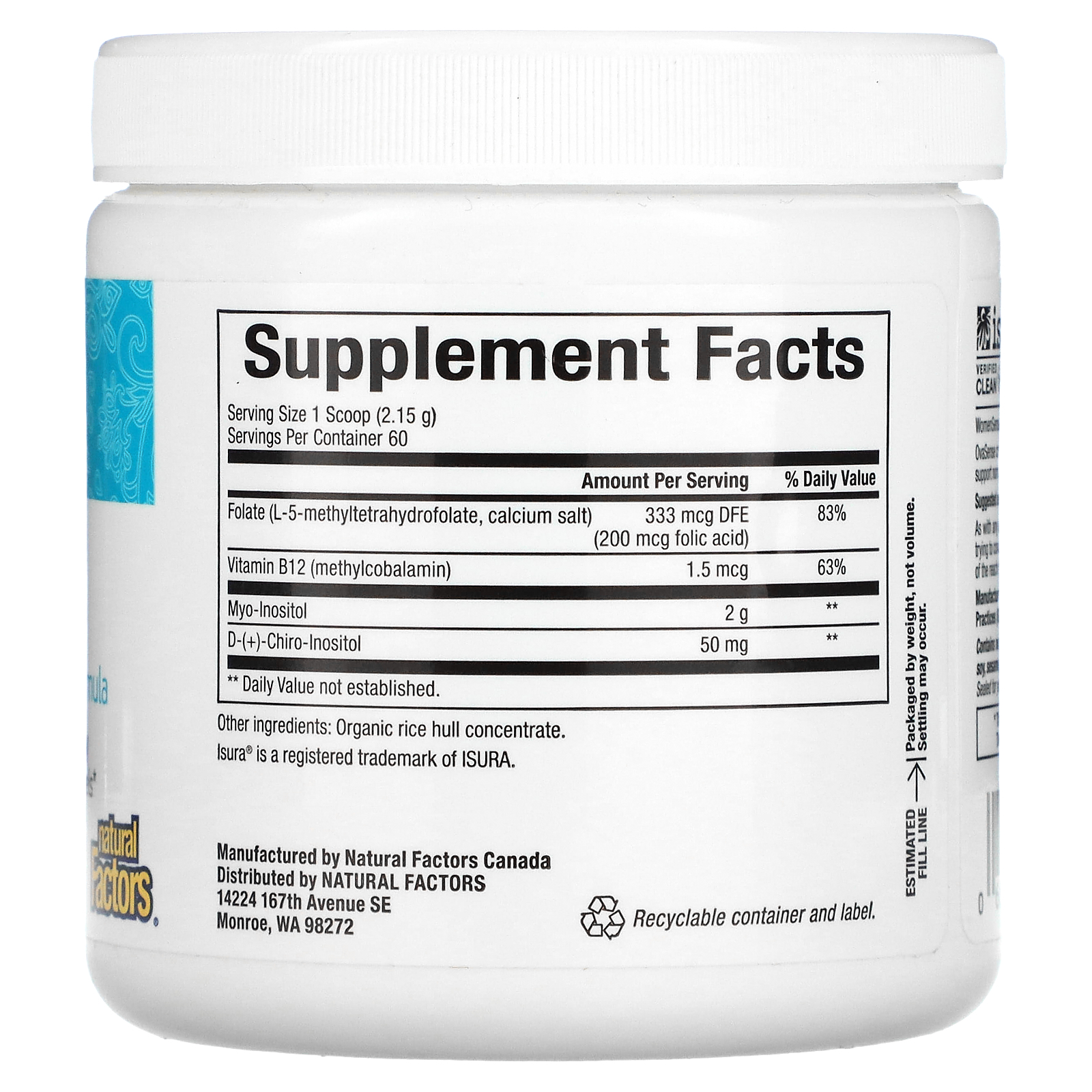 Natural Factors, Womensense, OvaSense, 4.55 oz (129 g)