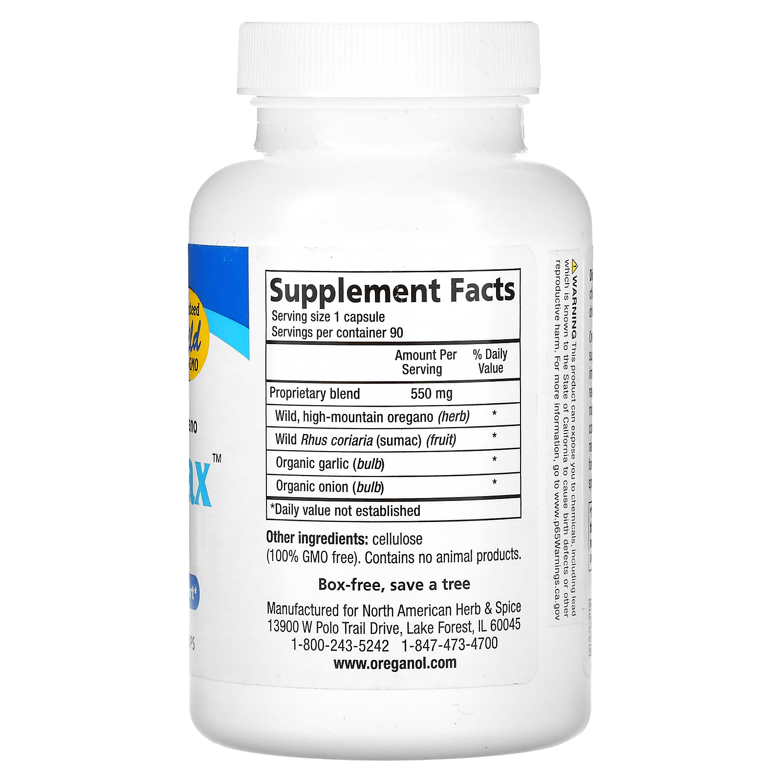 North American Herb & Spice Co., OregaMax, 90 Vegi Caps