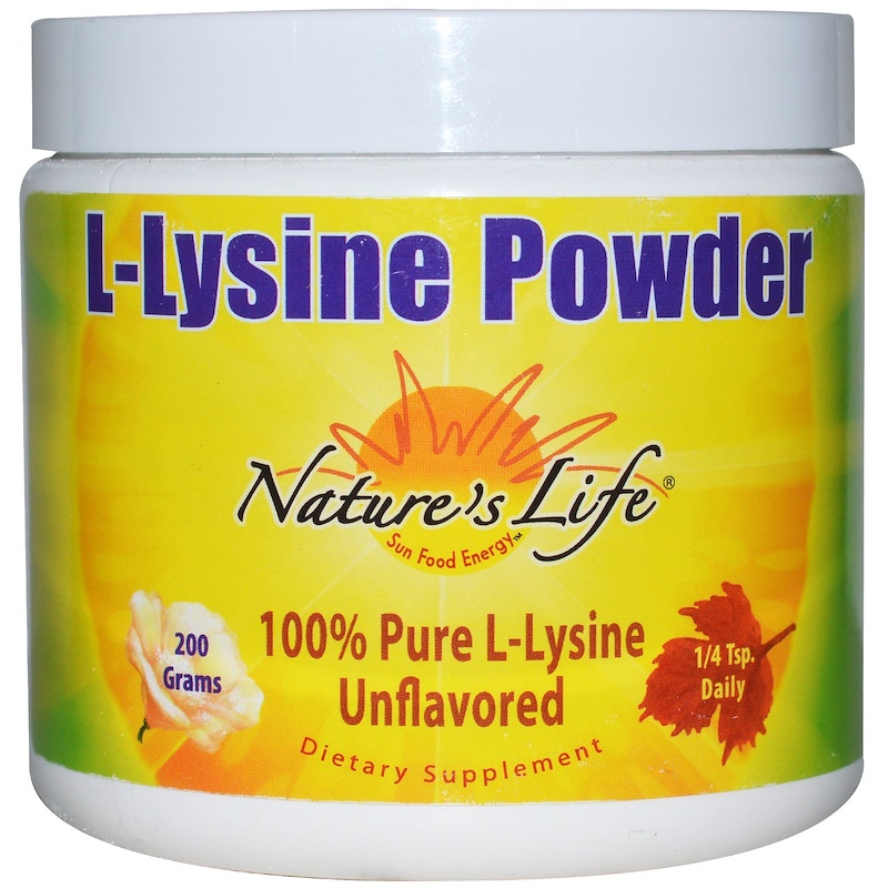 Nature's Life, L-Lysine Powder, Unflavored, 200 g - iHerb