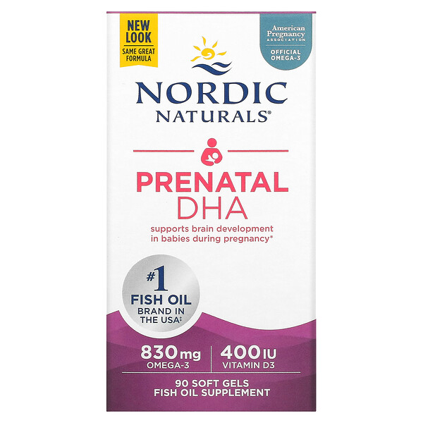 Nordic Naturals, Prenatal DHA, DHA für Schwangere, geschmacksneutrale Formel, 90 Weichkapseln