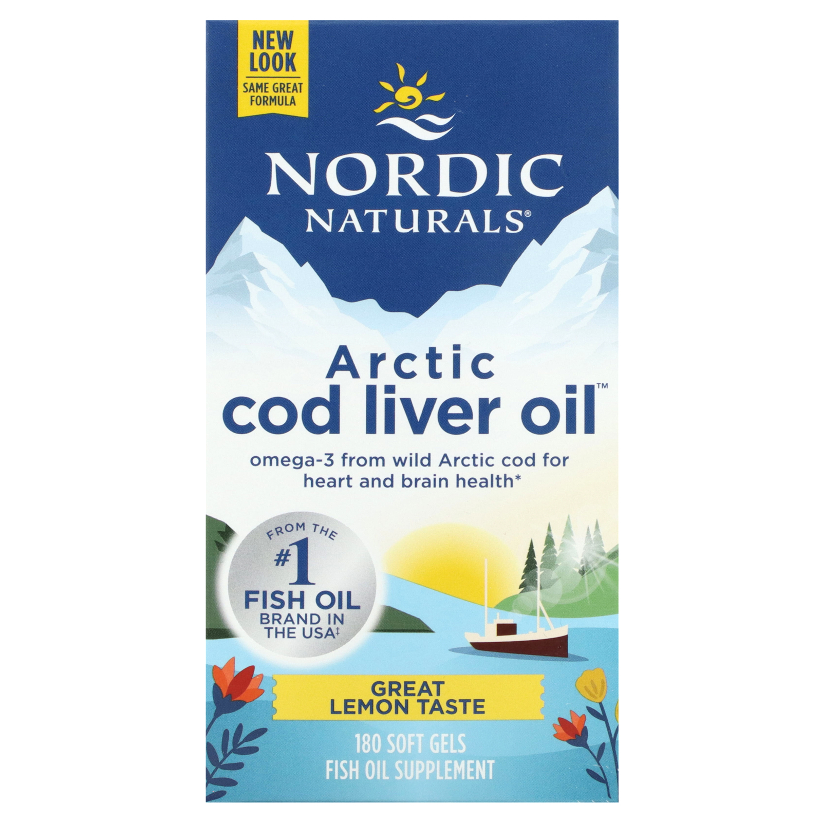 Nordic Naturals, Arctic Cod Liver Oil, Aceite de hígado de bacalao ártico, Limón, 180 cápsulas ...