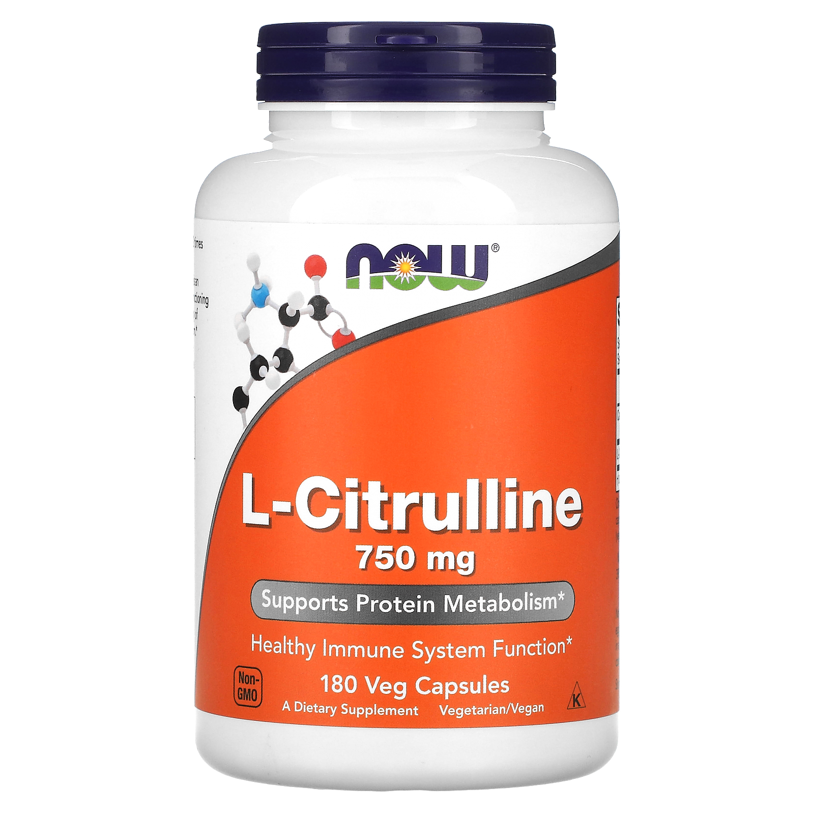 NOW Foods, L-Citrulline, 750 mg, 180 Veg Capsules