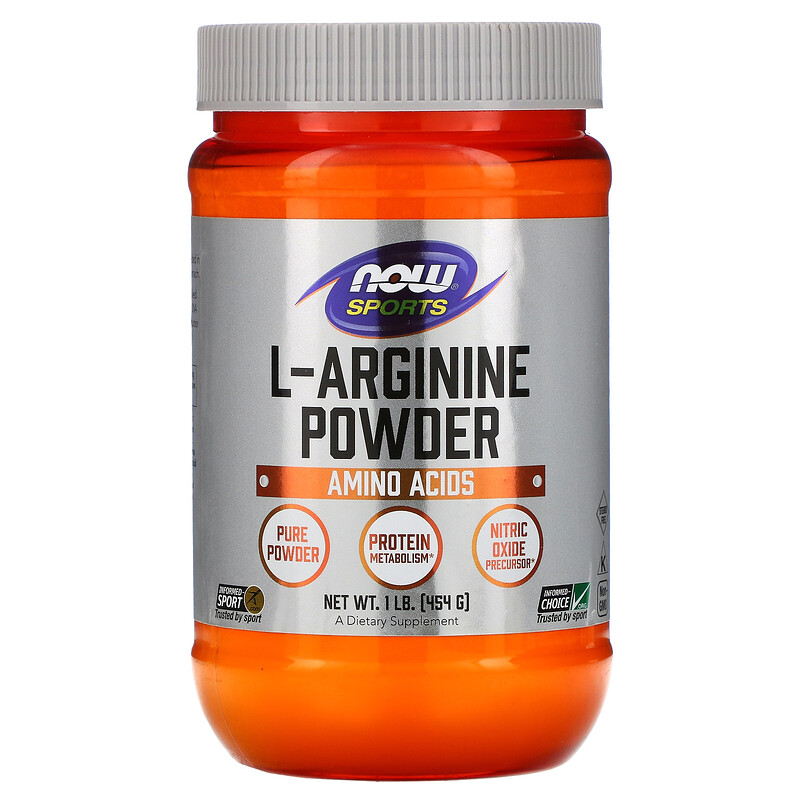 Now Foods, Sports, L-Arginine Powder, 1 lb (454 g) - iHerb