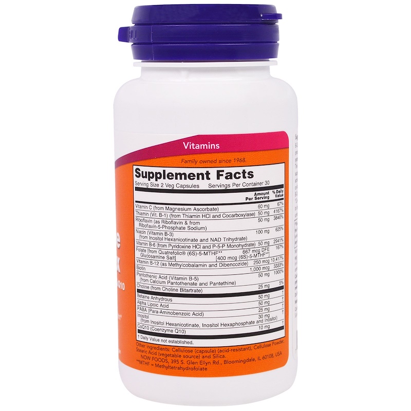 Now Foods, Co-Enzyme B-Complex, 60 Veg Capsules - iHerb