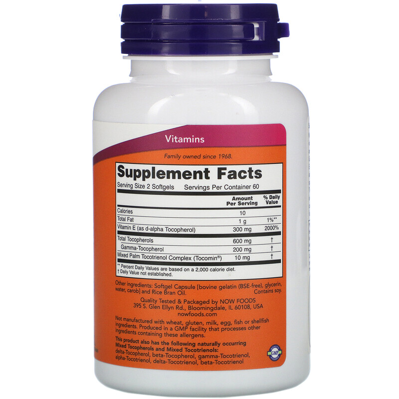Now Foods, Gamma E Complex, Advanced, 120 Softgels - iHerb