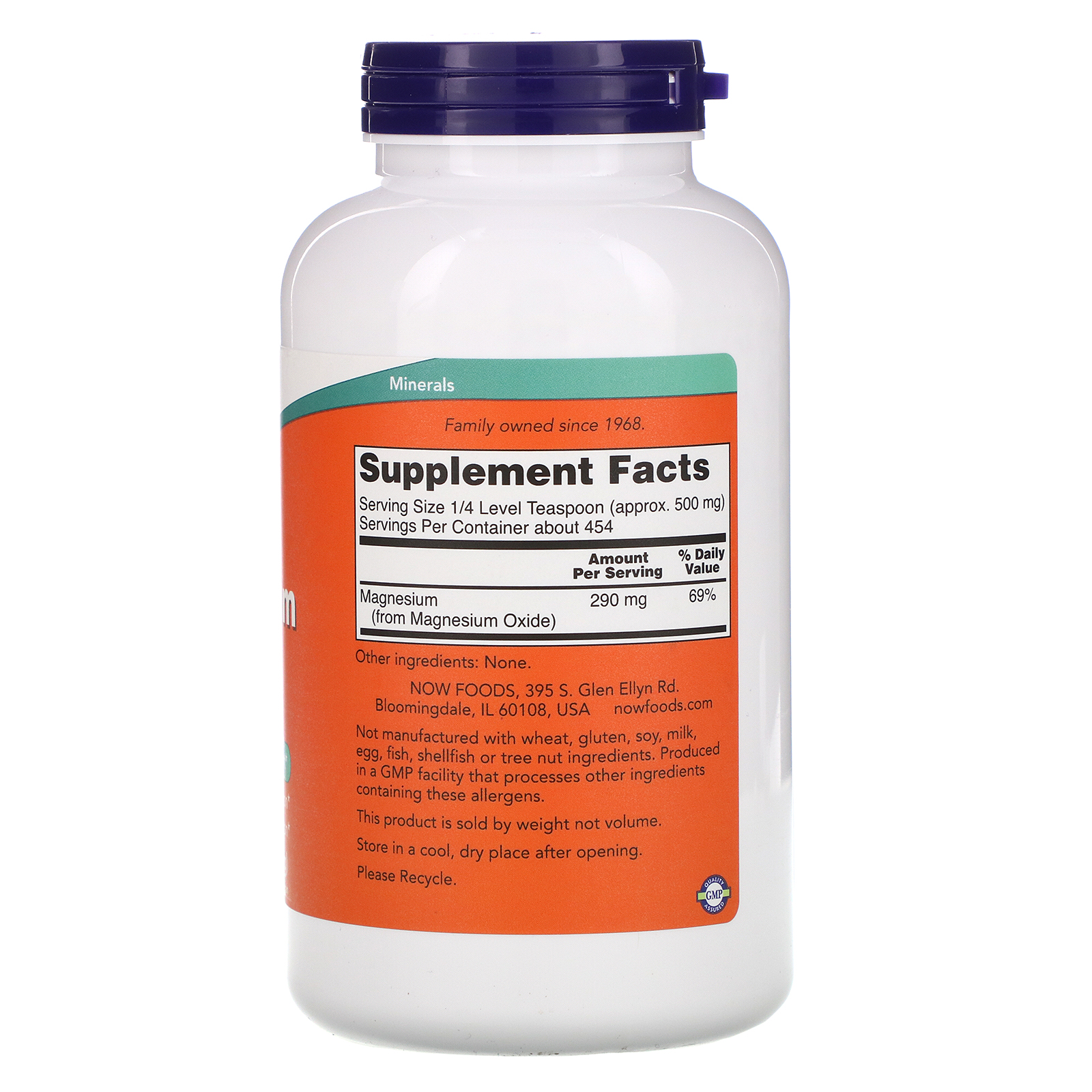 NOW Foods, Magnesium Oxide Pure Powder, 8 oz (227 g)