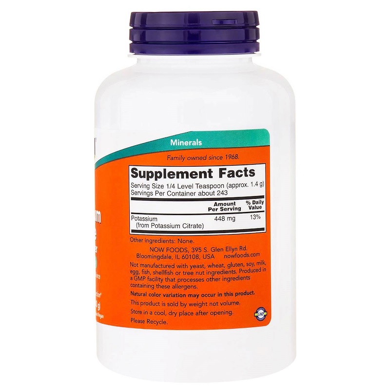 Now Foods, Potassium Citrate Pure Powder, 12 oz (340 g) - iHerb