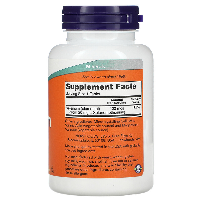 NOW Foods, Selenium, 100 mcg, 250 Tablets