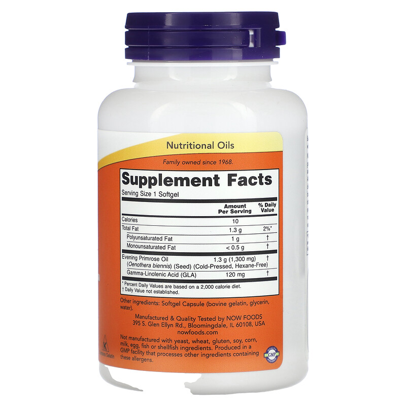 NOW Foods, Super Primrose, Evening Primrose Oil, 1,300 mg, 60 Softgels