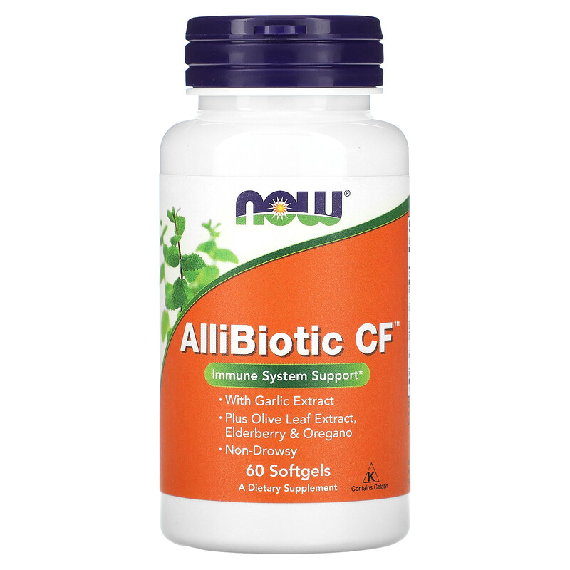 NOW Foods, AlliBiotic CF, 60 Softgels