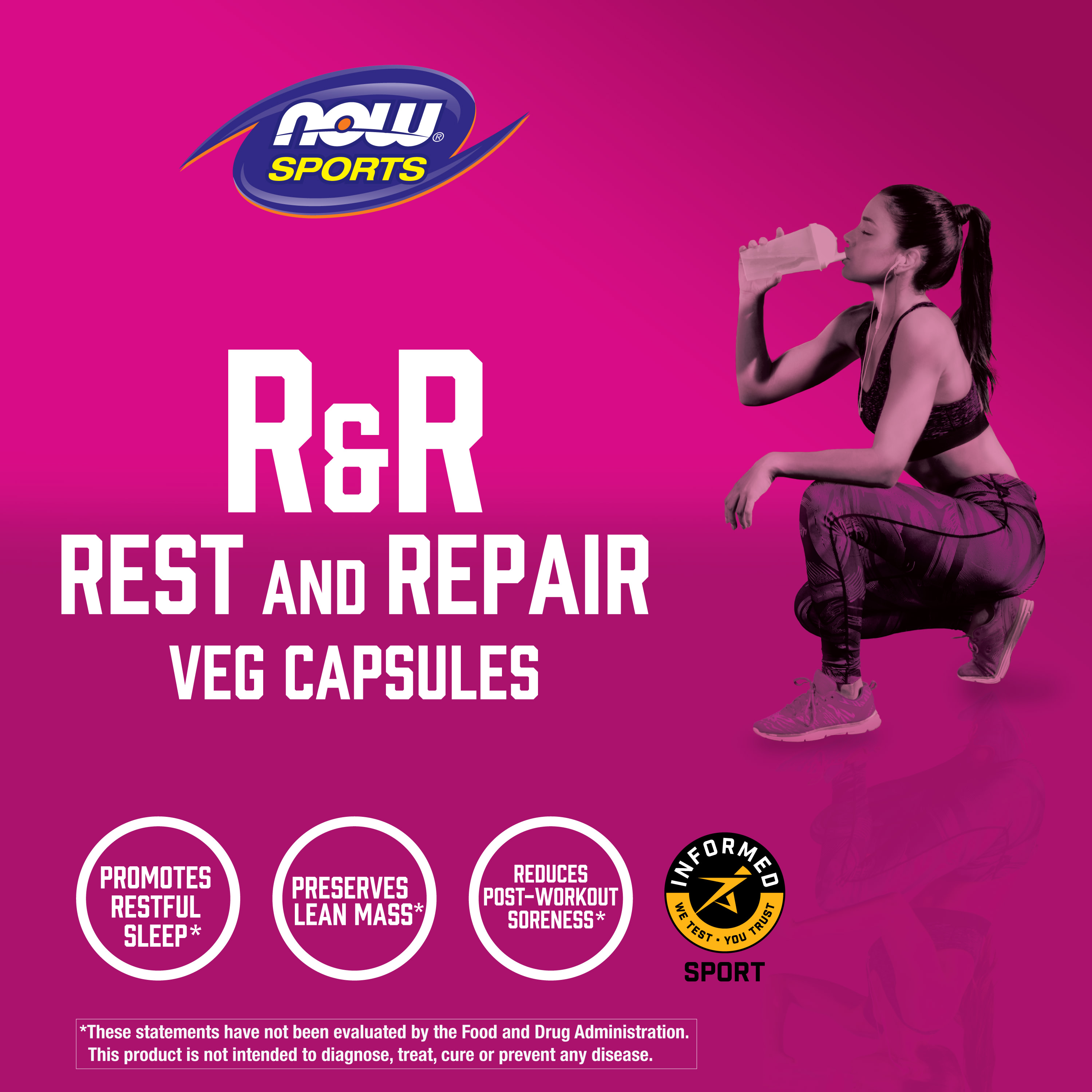 Now Foods Rest And Repair Recovery 90 Veg Capsules