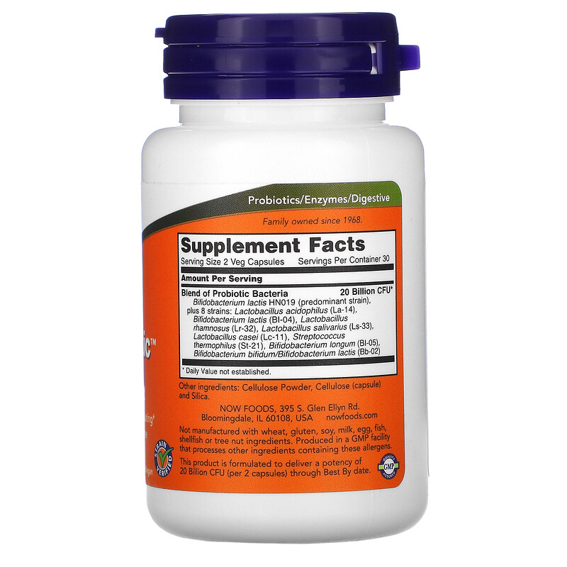 Now Foods, Clinical GI Probiotic, 50+ Formula, 60 Veg Capsules - iHerb