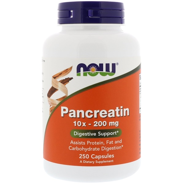 Integratore Enzimi Pancreatici NOW FOODS Pancreatina 2000 - 250 Capsule ...