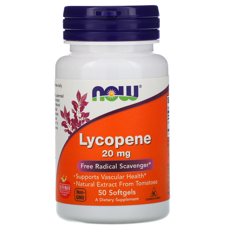 Now Foods, Lycopene, 20 mg, 50 Softgels - iHerb