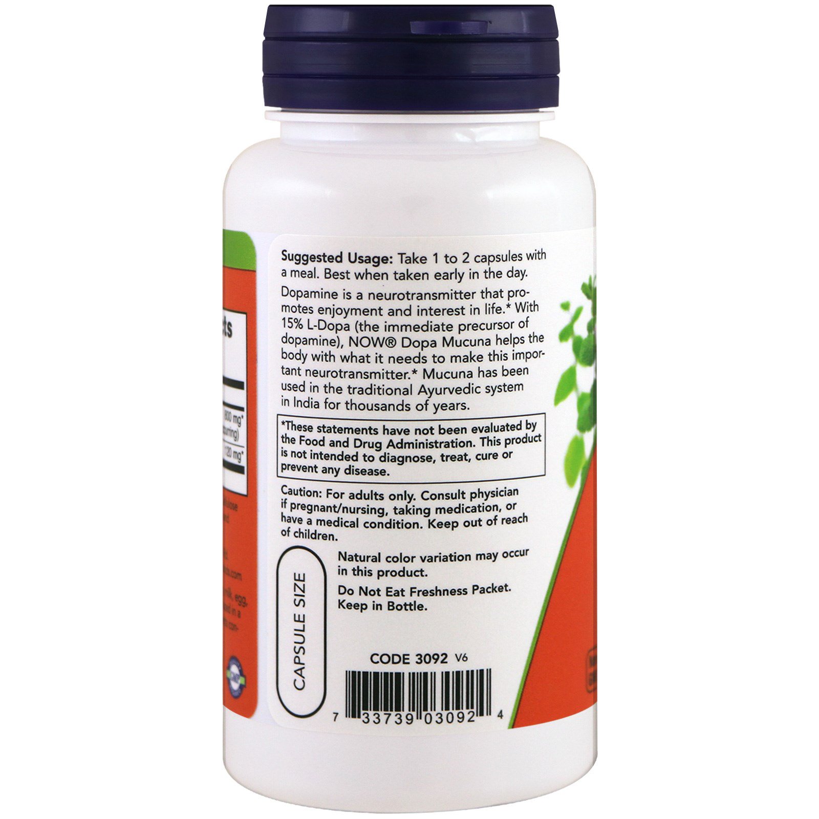 Now Foods, Dopa Mucuna, 90 Veg Capsules - iHerb.com