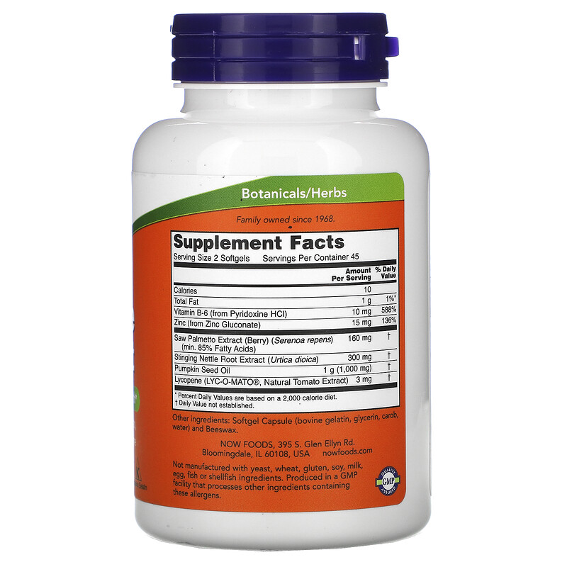 Now Foods, Prostate Support, 90 Softgels - iHerb
