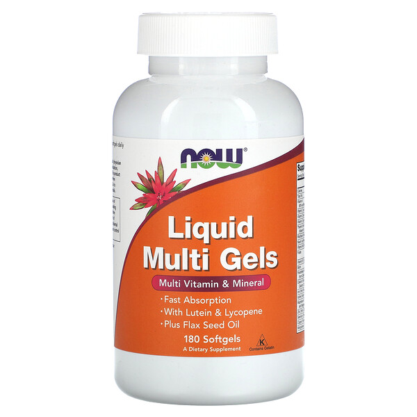 Now Foods Liquid Multi Gels 180 Softgels