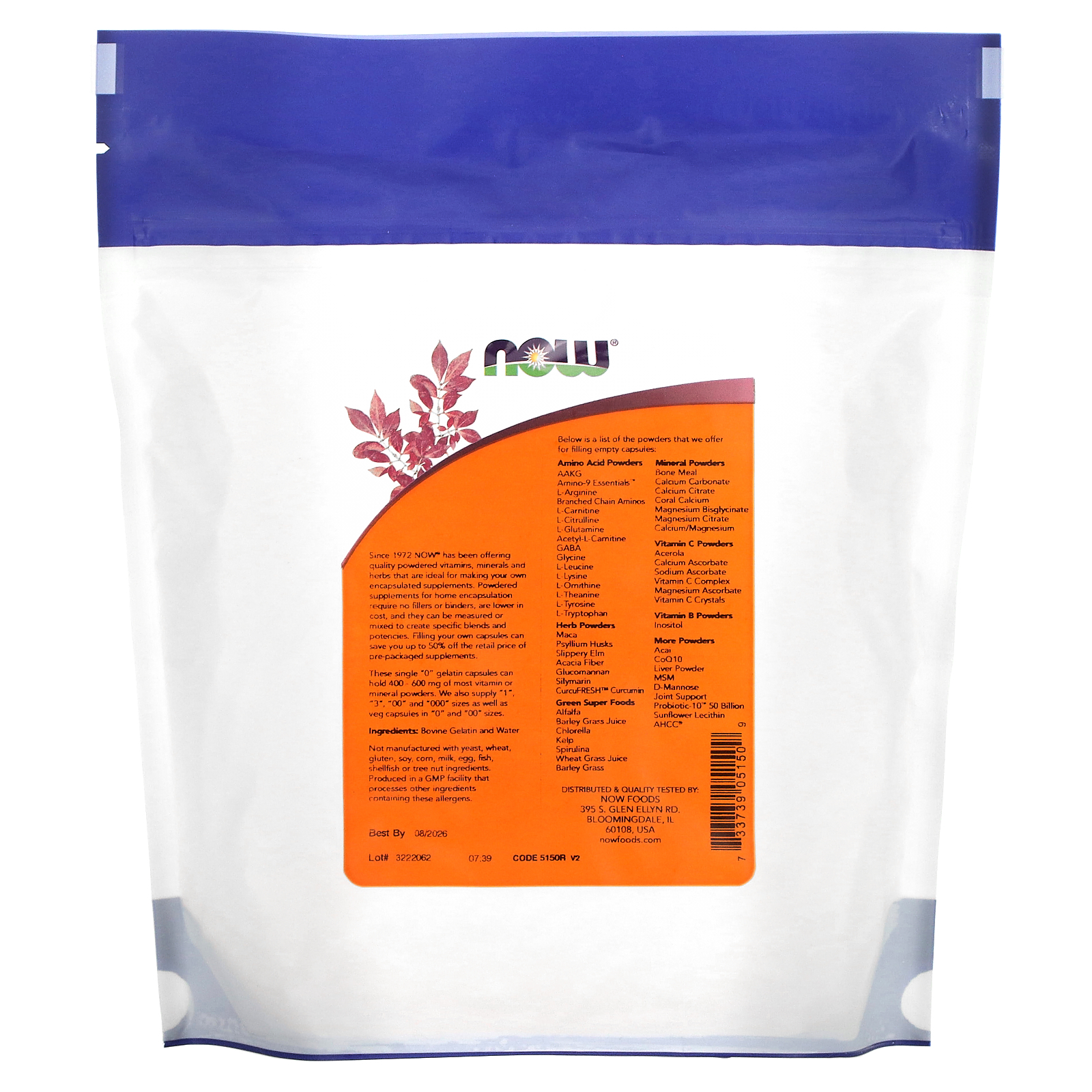 NOW Foods, Single "0" Gelatin Caps, Approx. 1,000 Empty Gelatin ...