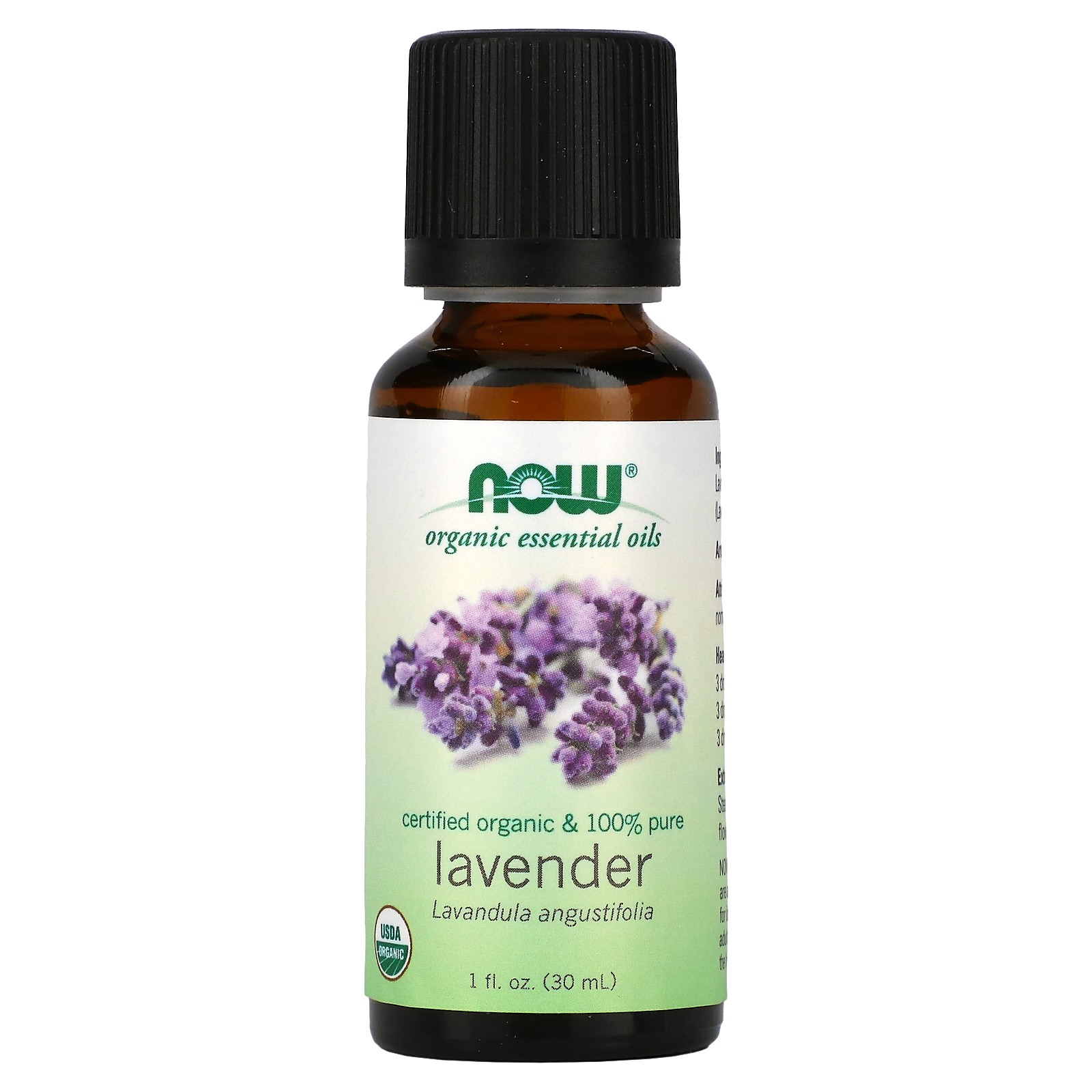 NOW Foods, Organic Essential Oils, Lavender, 1 fl oz (30 ml)
