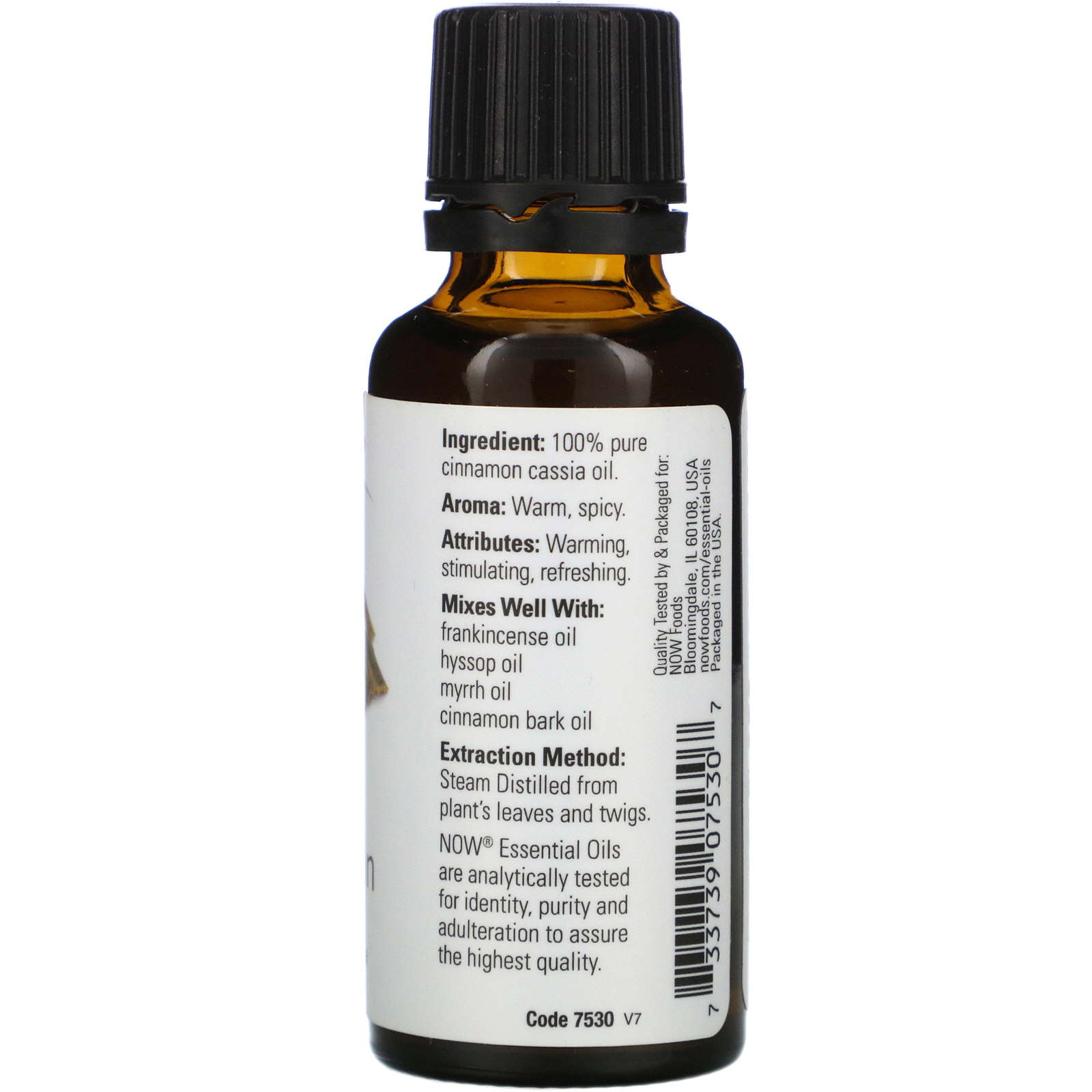 Now Foods, Essential Oils, Cinnamon Cassia, 1 fl oz (30 ml) - iHerb